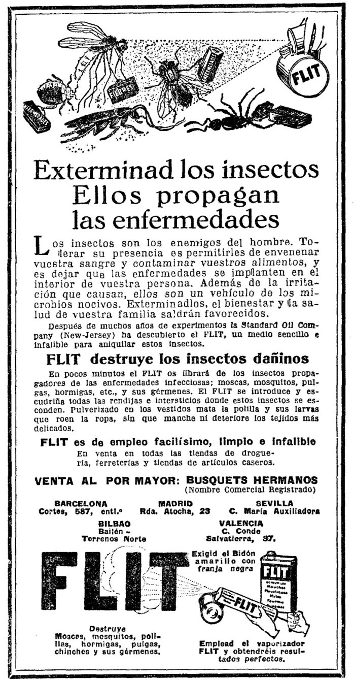 Insecticida Flit – El desinsectador y desratizador
