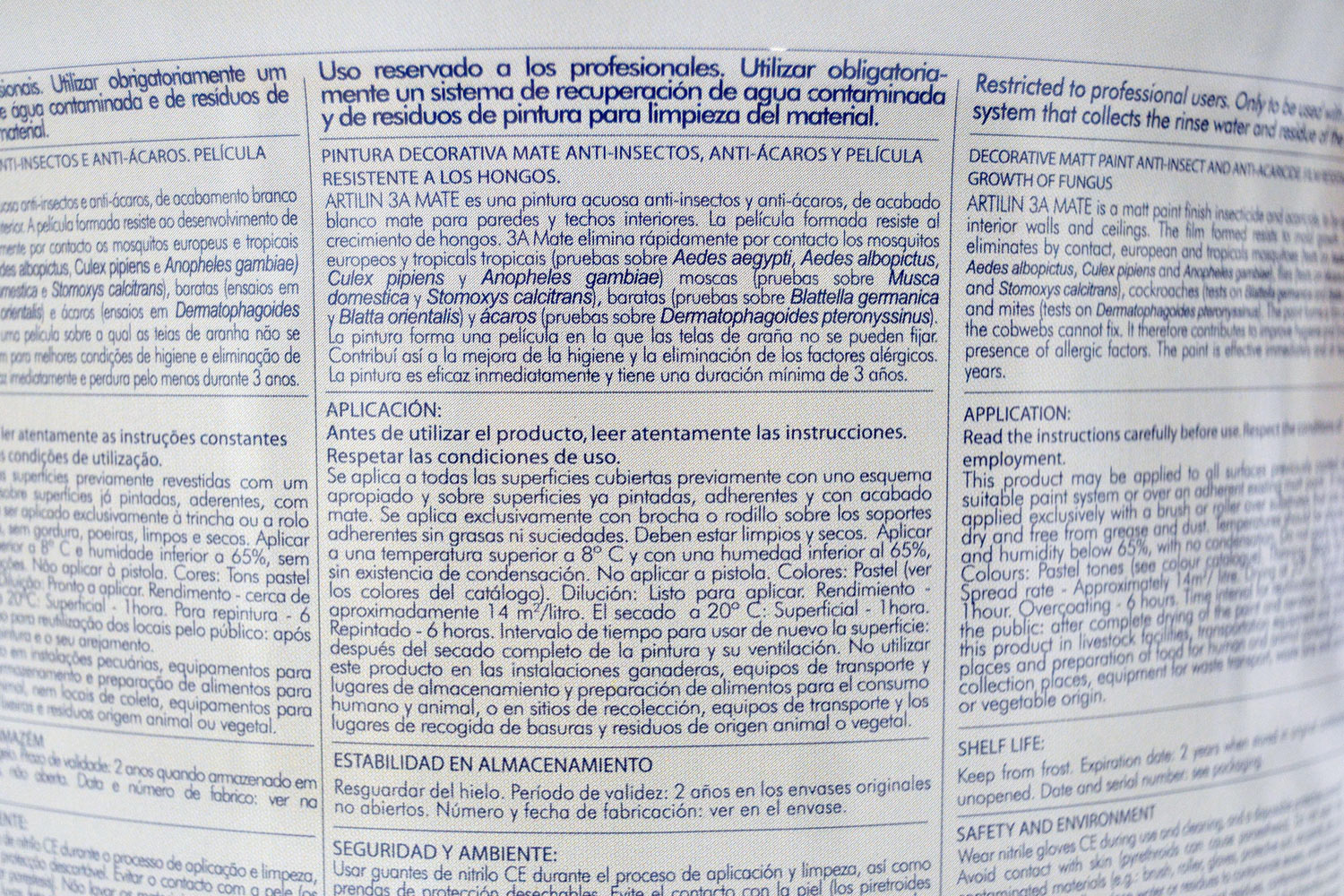 Pintura insecticida y acaricida 3A Mate – El desinsectador y desratizador