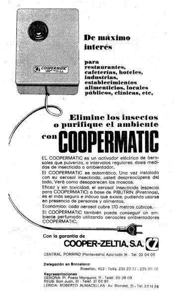 Apuntes sobre el Coopermatic – El desinsectador y desratizador