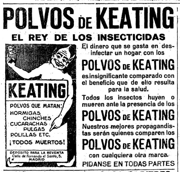Polvos insecticidas de Thomas Keating, Londres (1850) – El ...