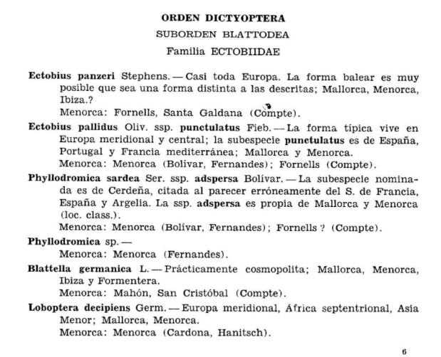 Notas para una historia del establecimiento de la cucaracha americana ...